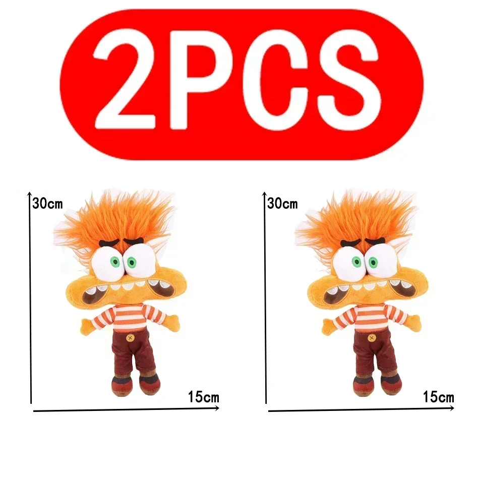 New Inside Out 2 Plush Anxiety Doll Cute Joy Fear Anger Disgust Sadness ...