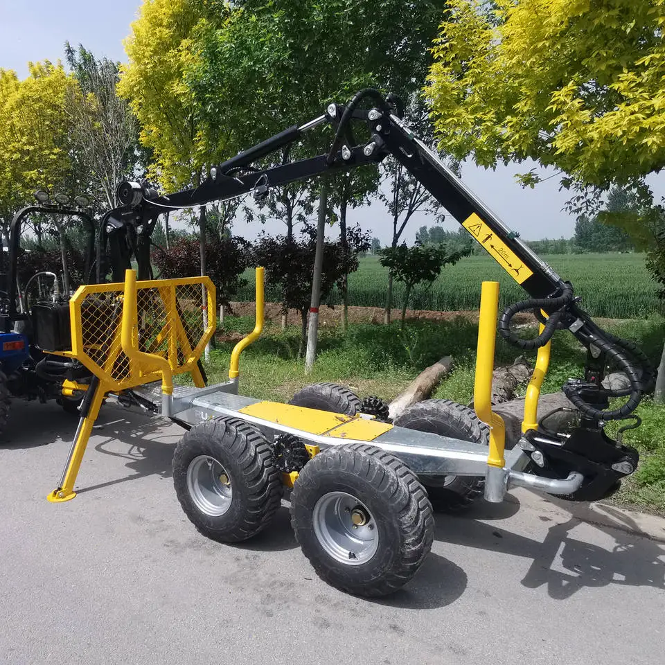 Forest Crane Tractor 6t Atv-log-trailer-with-grapple Mini-with-crane ...
