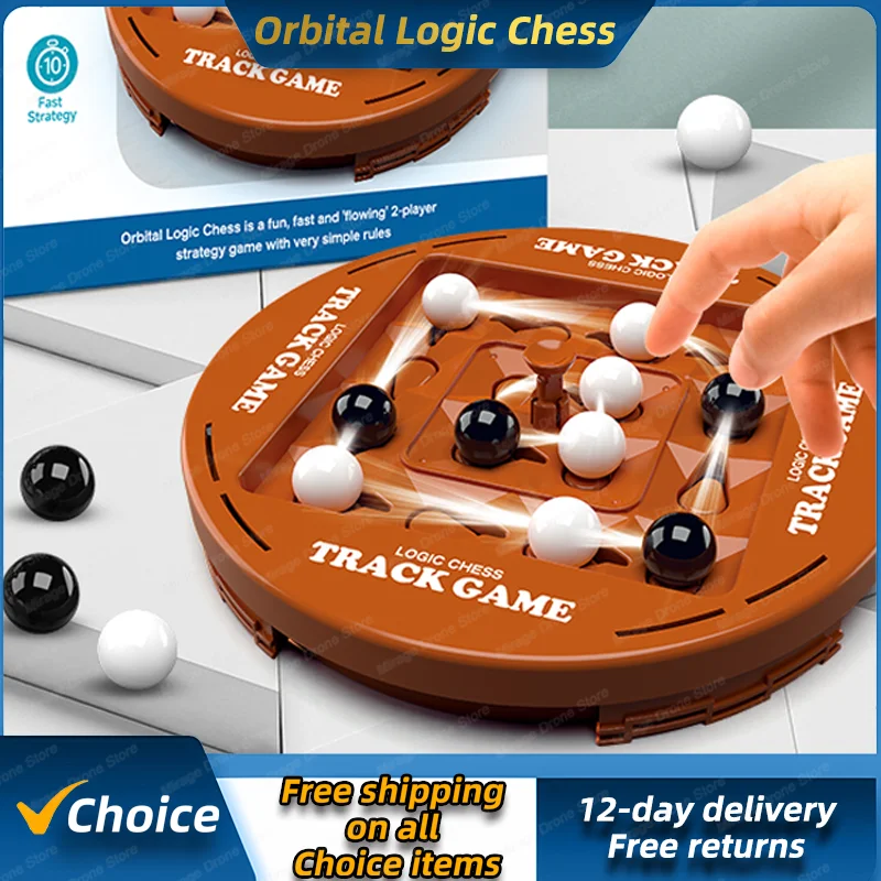 New-Track-Logic-Chess-Pair-Battle-Black-and-White-Go-Children-s ...