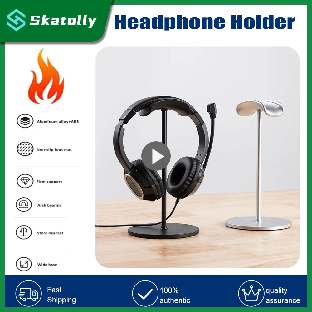 Headphone-Headset-Stand-Holder-Alloy-Aluminium-Rack-Mount-Bluetooth ...