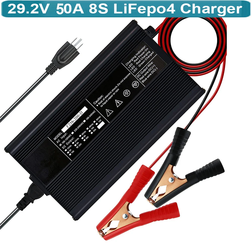 29-2V-50A-Smart-Charger-for-24-Volt-24V-8S-Lithium-LiFePO4-Deep-Cycle ...