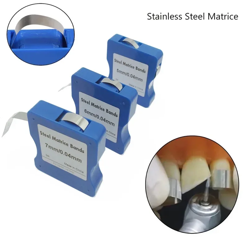 1-Roll-Dental-Polyester-Film-Matrice-Bands-Stainless-Steel-Transparent ...