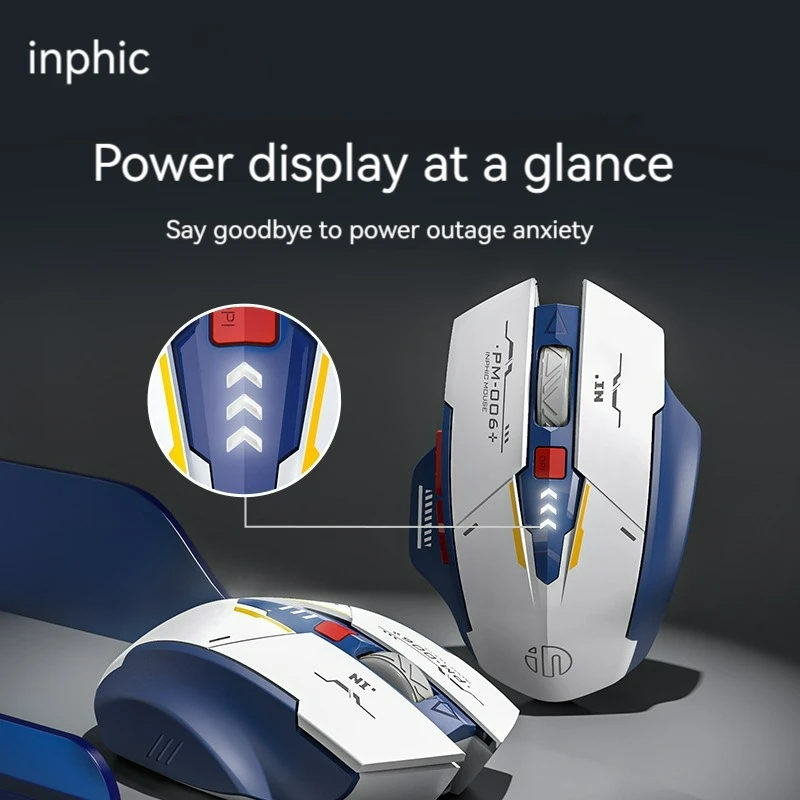 Mecha-Edition-Wireless-Mouse-Silent-Rechargeable-Mouse-Type-C-LED-Light ...