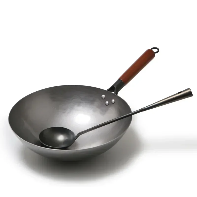 Panela-de-ferro-artesanal-tradicional-chinesa-Wok-grande-cabo-de ...