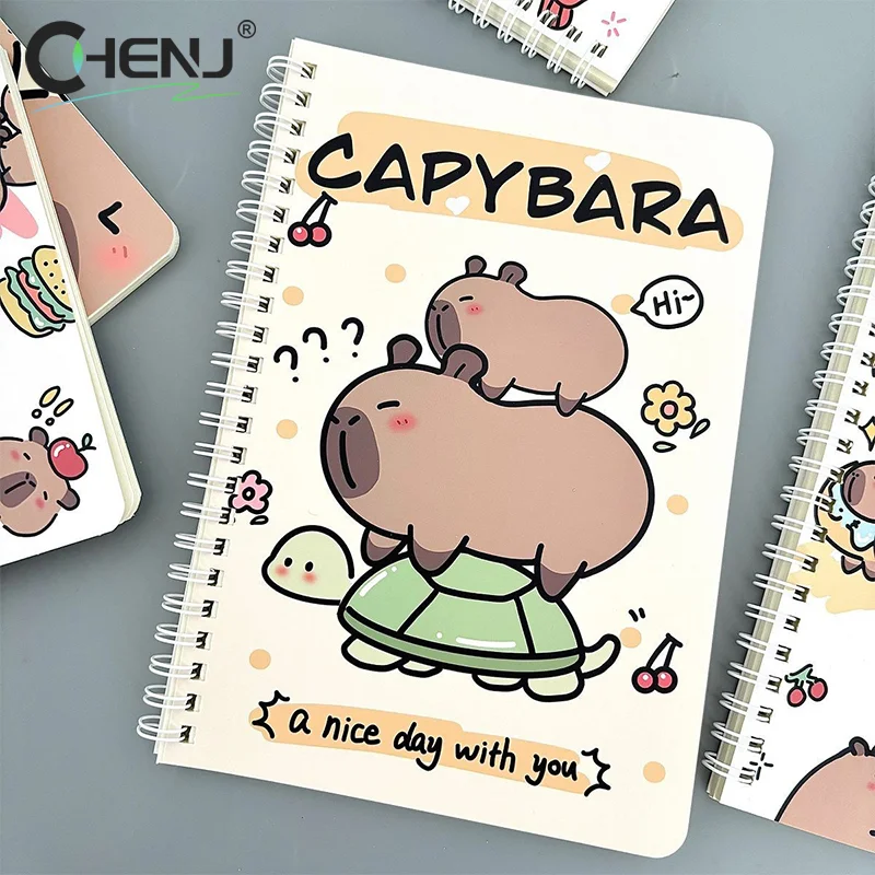 1pcs Cartoon Kawaii Capybara A5 Coil Notebook Exercise Book Cute ...