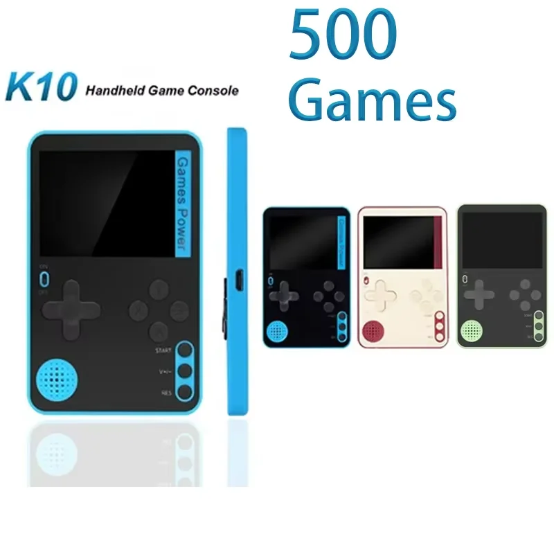K10 Ultra-thin Portable Game Console 2.4 inch Color Screen with 500 ...