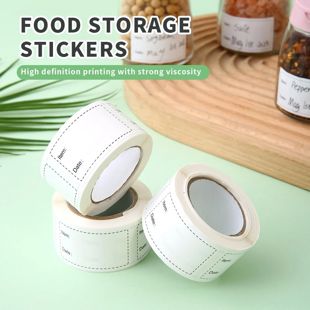 250pcs/roll Self-Adhesive Freezer Refrigerator Food Storage Paper ...