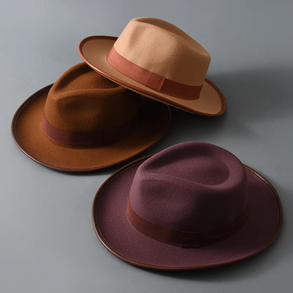 Sombrero de jazz para hombre y mujer, sombrero de mezcla de lana para ...