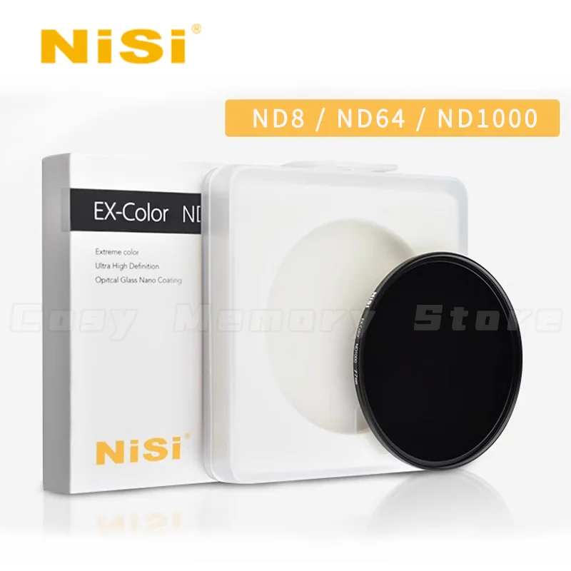 NiSi-ND1000-Dimmer-ND64-ND8-49-52-55-58-72-67mm-77mm-82mm-Medium-Gray ...