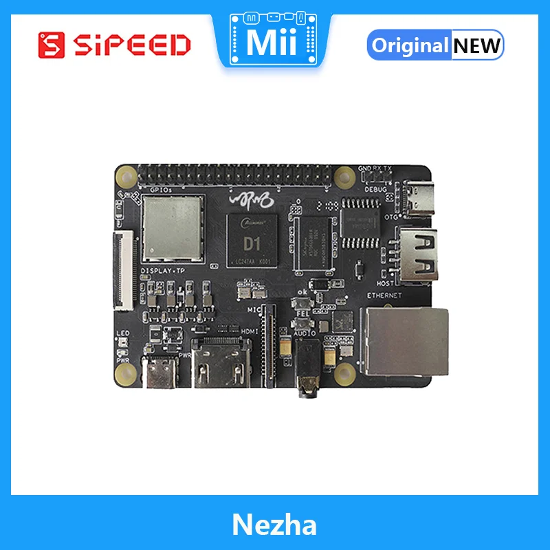 Sipeed Nezha 64bit RISC-V Linux SBC Development Board, Allwinner D1@1.0GHz with 1GByte DDR3 ...