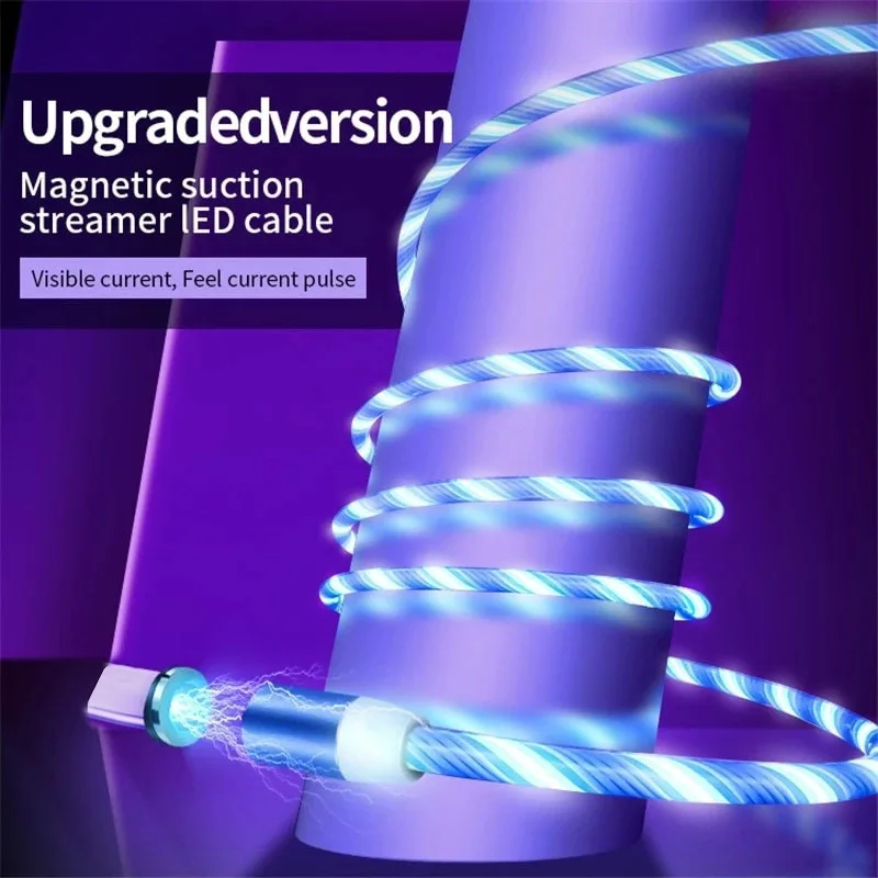 Magnetic Suction Streamer Data Cable for Apple Type-C Android Mobile ...