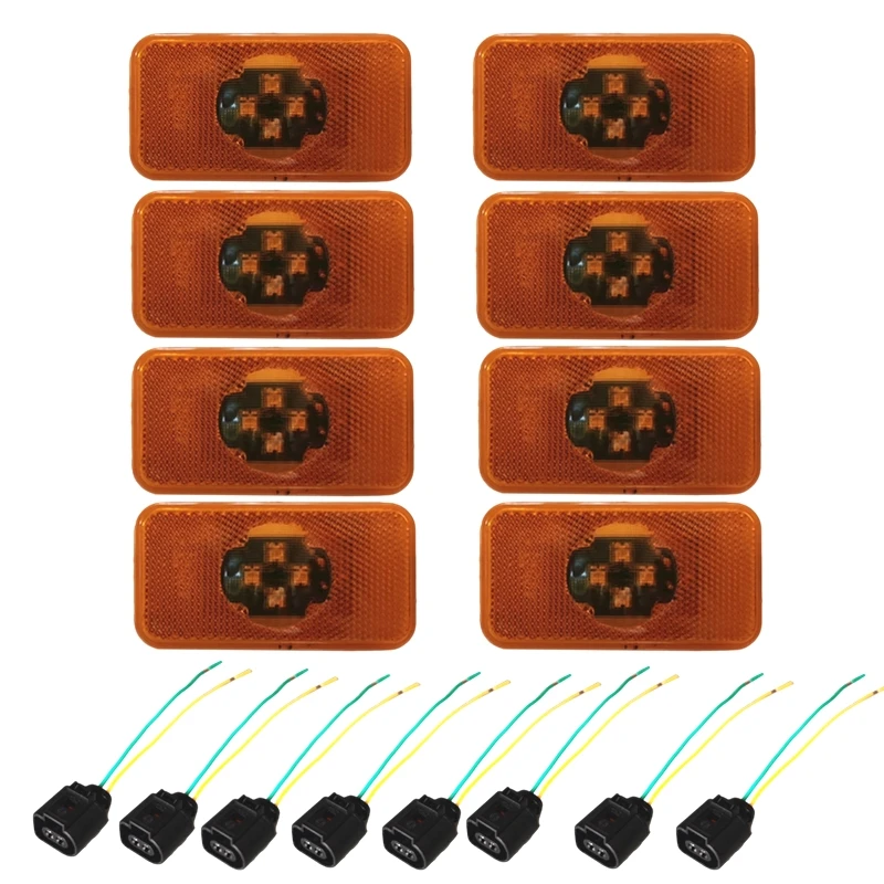 24V-LED-Side-Marker-For-Volvo-FH-FM-FL-Truck-Side-marker-Lights-Amber ...
