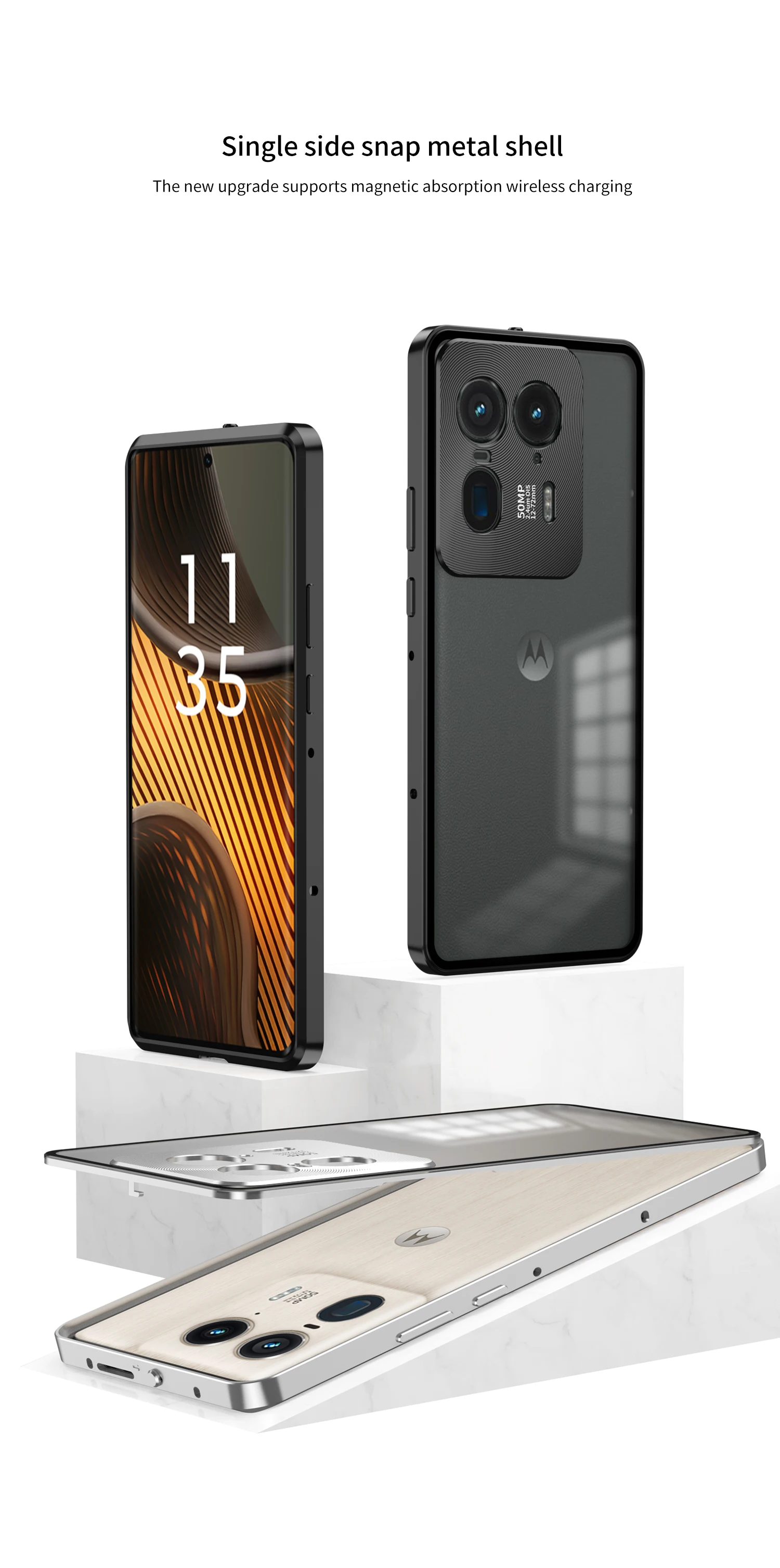 Aluminium Alloy Metal Frame Case for Motorola Edge 50 Ultra / Moto X50 ...