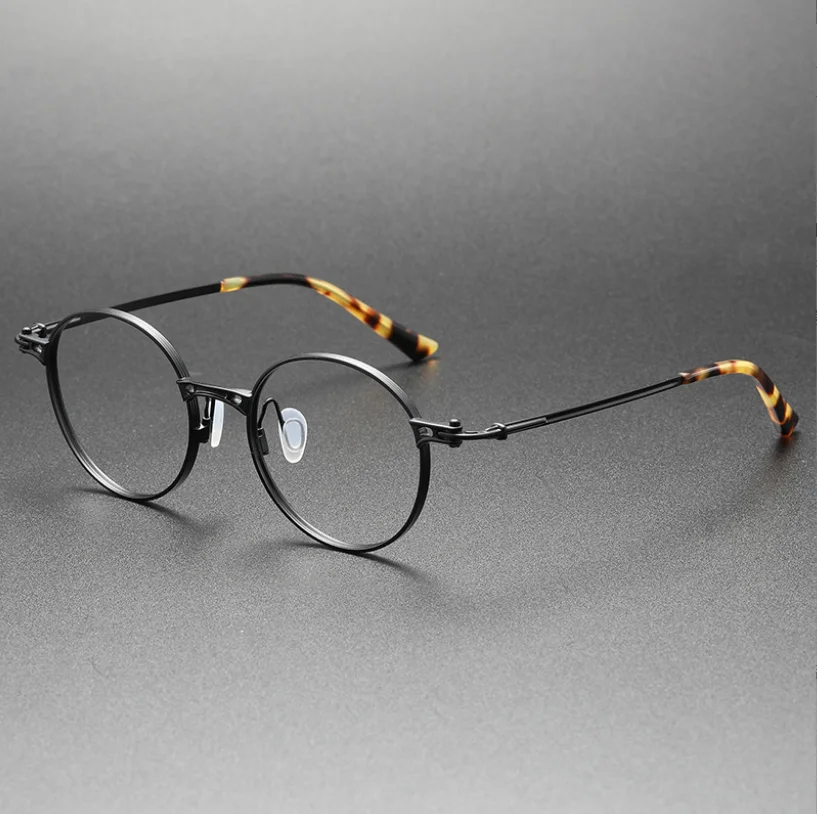 Pure Titanium Prescription Myopia Eyeglasses Round Frame Women Optical ...