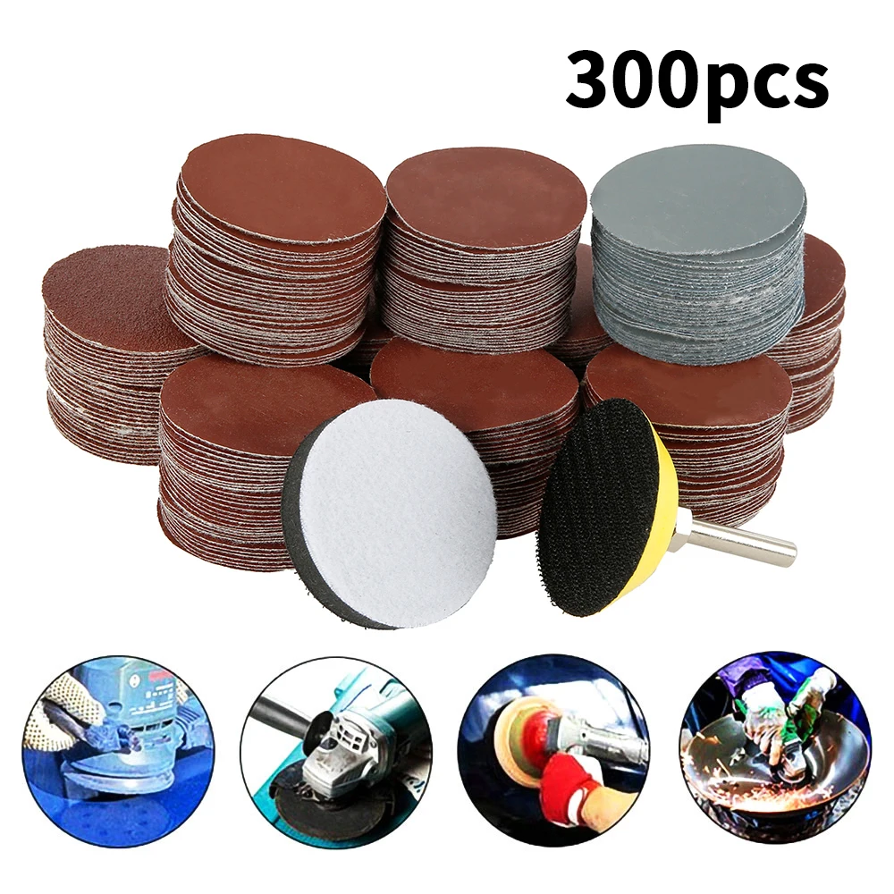 300pcs-Sanding-Discs-2-Inch-Alumina-Sanding-Pads-80-3000-Grit-Sanding ...