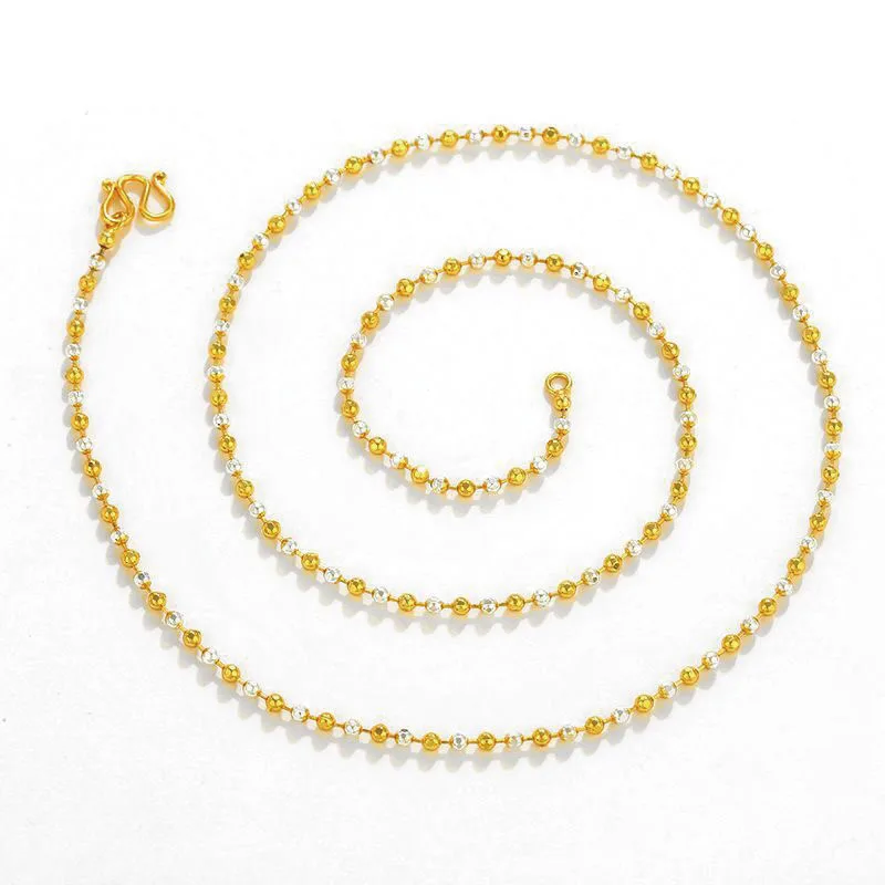 XP Jewelry --( 45 cm * 2 mm) Mix 2 Gold Color Beads Chain Necklaces for ...