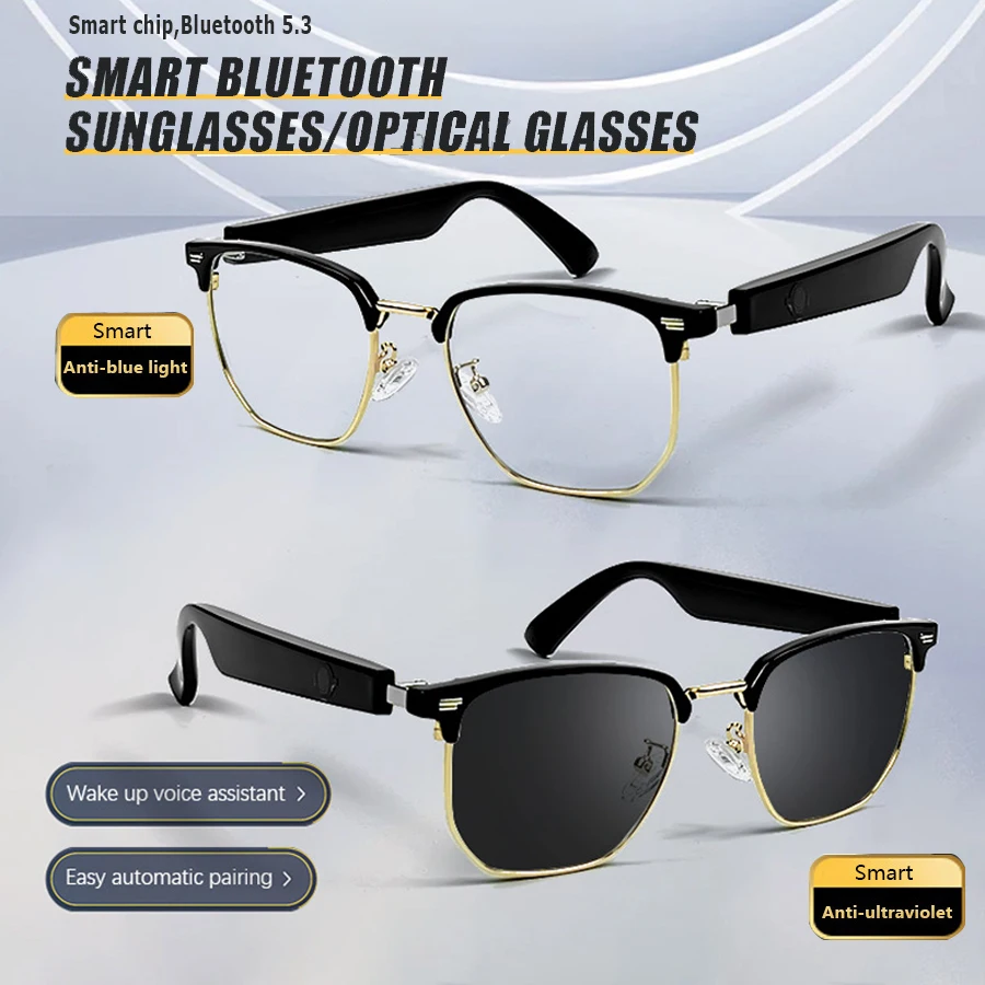 MZ09 2 In 1 Headset Smart Glasses with Speaker Bluetooth Call Music ...