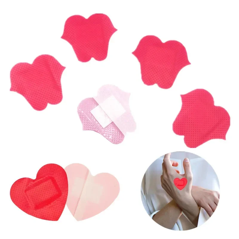 20pcs/set Red Lips Love Heart Band Aid Girls Dressing Plaster Wound ...