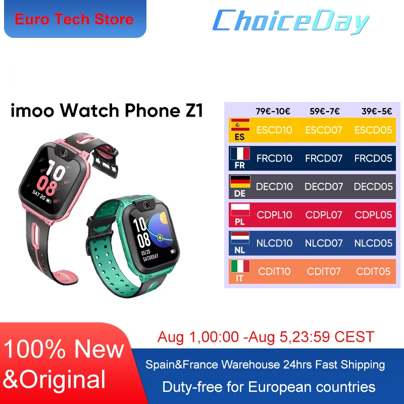 imoo Z1 Watch Phone 4G Smartwatch 1.3‘’ Screen 2MP Wide-angle Camera ...