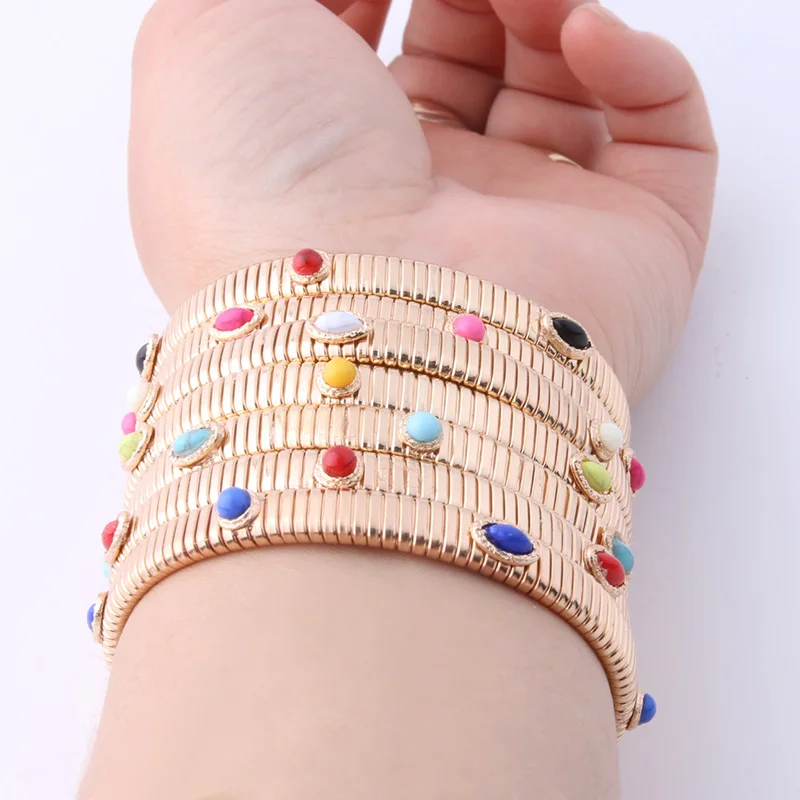 NeeFuWoFu-7mm-Spring-chain-silver-color-Bracelet-Copper-charm-Bracelets-de-Madera-Pulseira ...