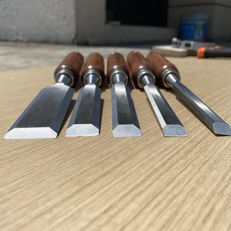 Woodworking-Chisel-Round-Carving-High-Carbon-Steel-with-Wooden-Handle ...
