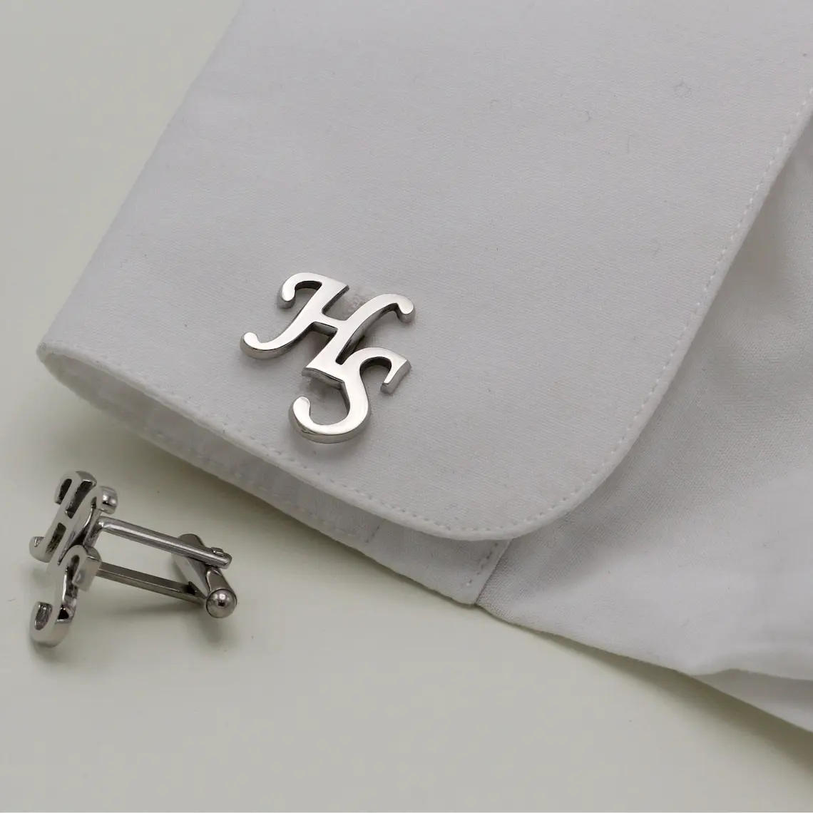 Tangula-Custom-Initials-Cufflinks-for-Men-Stainless-Steel-Personalize ...