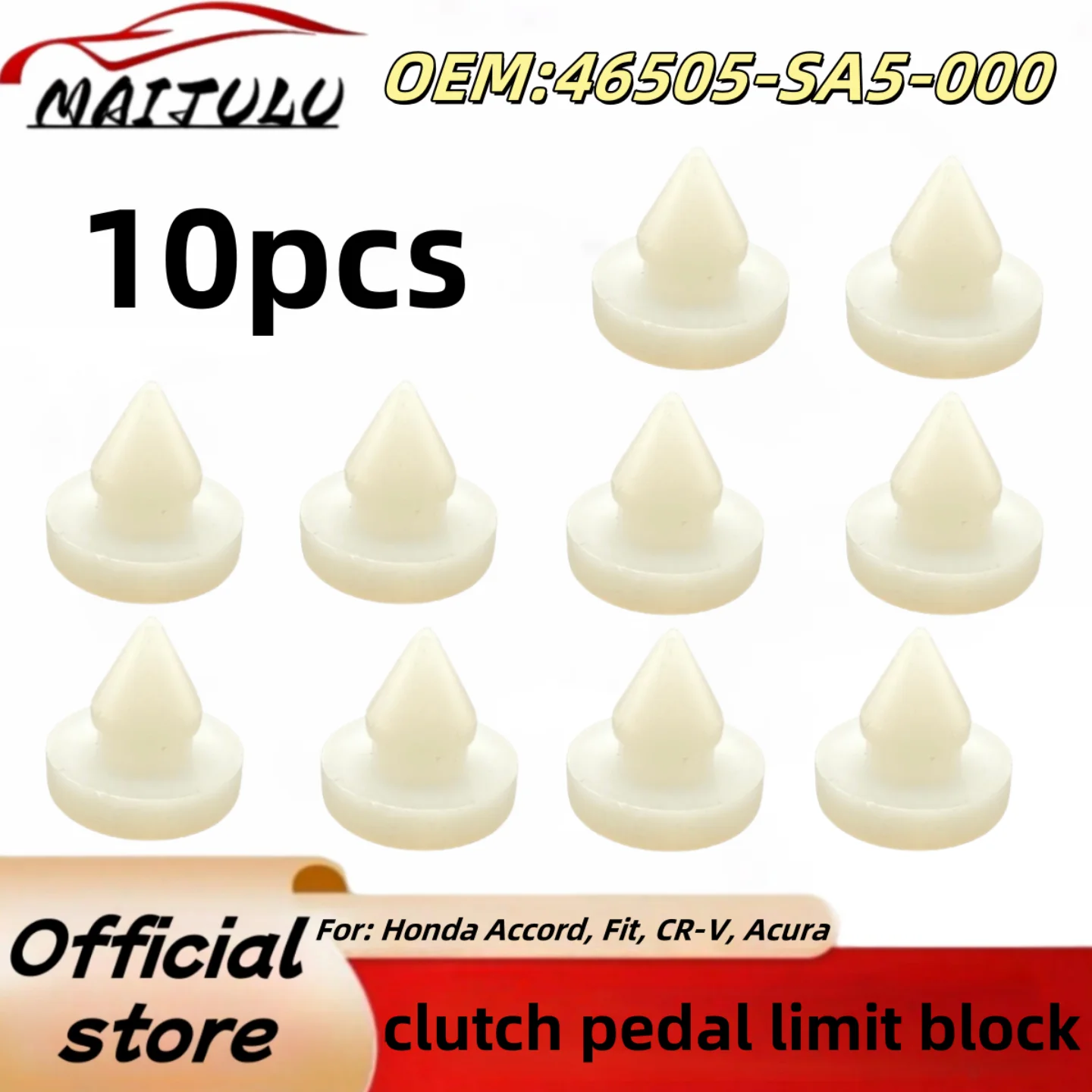 10pcs Clutch Pedal Limit Block Stop Pad 46505-SA5-000 46505SA5000 Auto ...