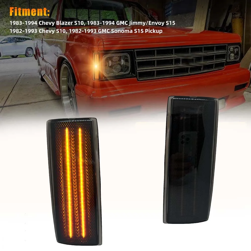LED Front Side Marker Turn Signal Lights For Oldsmobile Bravada For GMC ...