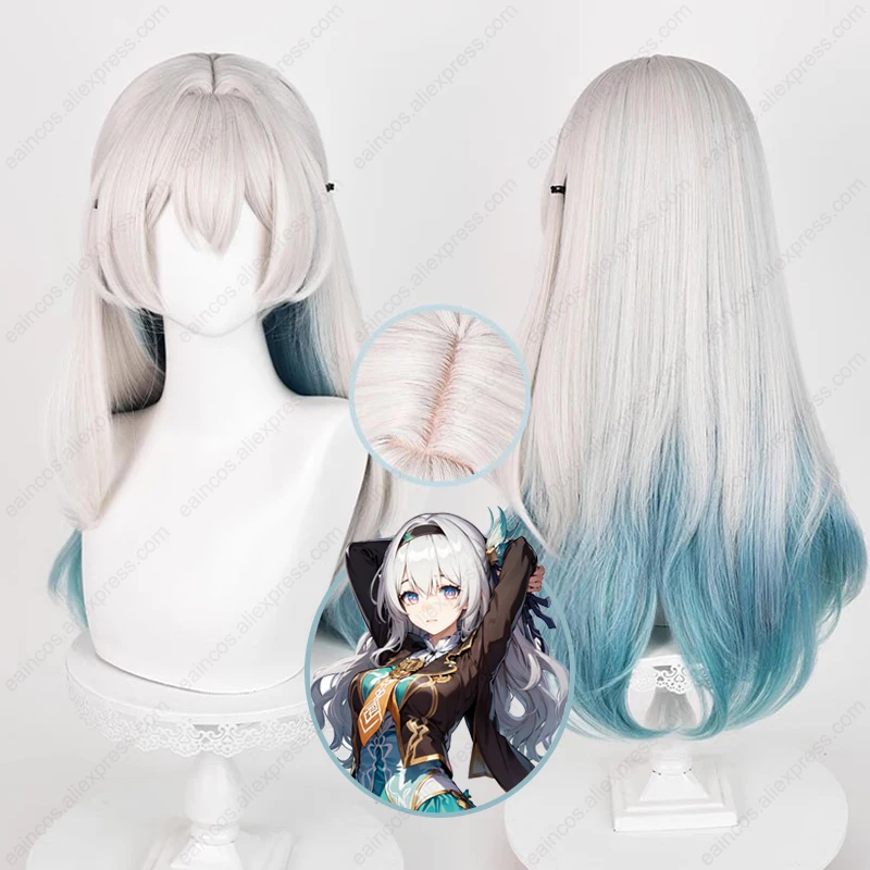 HSR-Firefly-Cosplay-Wig-67cm-Long-Mixed-Color-Gradient-Scalp-Hair-Heat ...
