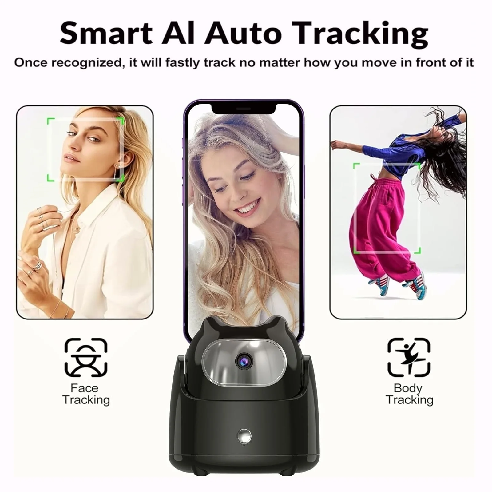 360-Rotation-Automatic-Face-Tracking-Gimbal-Mobile-Phone-Holder-APP ...
