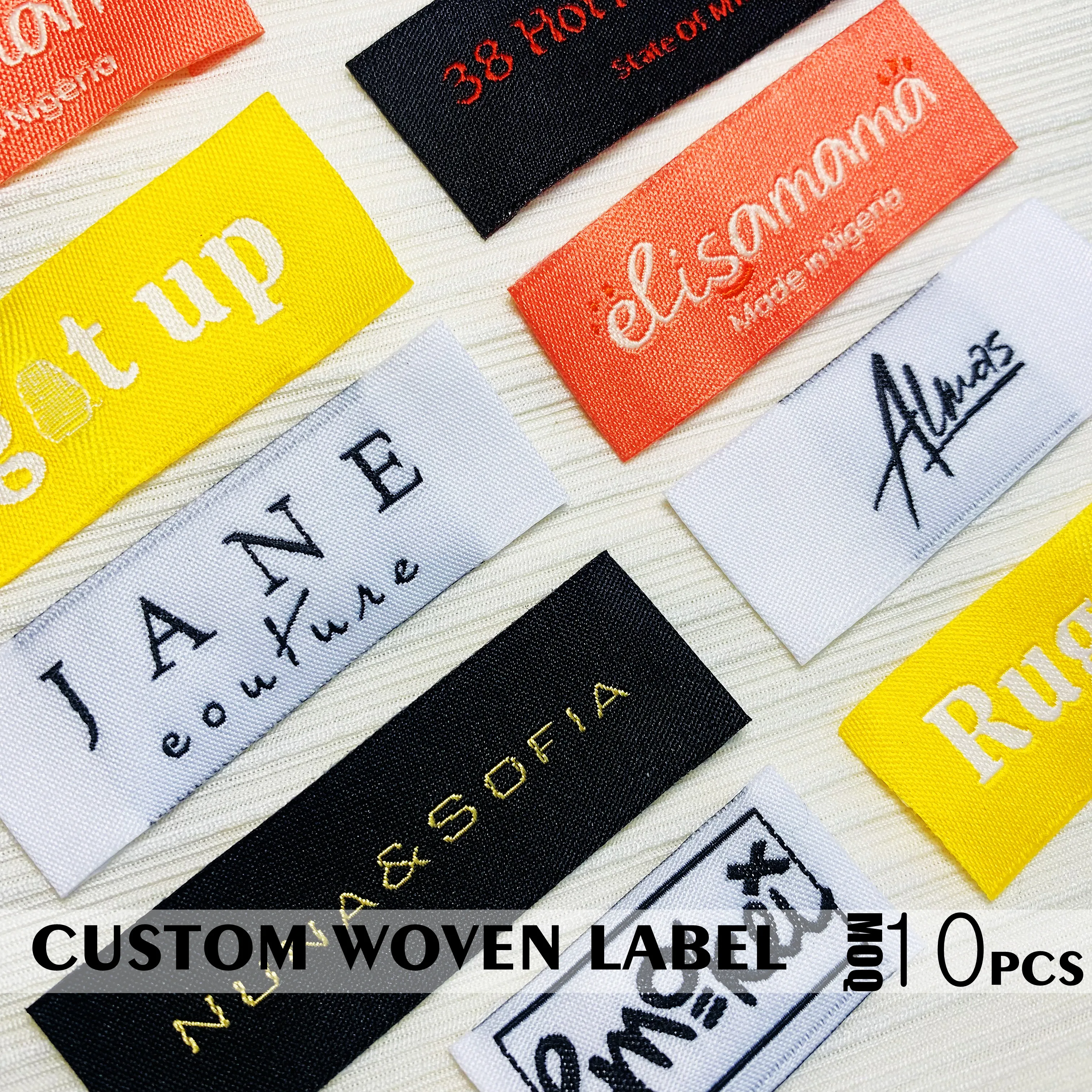 Custom-Garment-Woven-Labels-Washable-Polyester-Tags-Customized-For ...