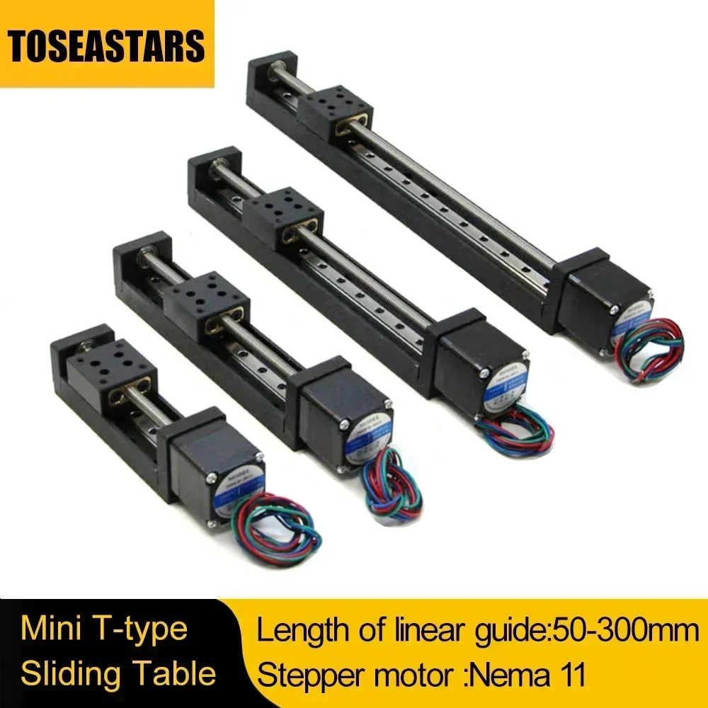T-type-Slide-Stage-Mini-Linear-Rail-Stage-50-300mm-Stroke-Slide-Table ...