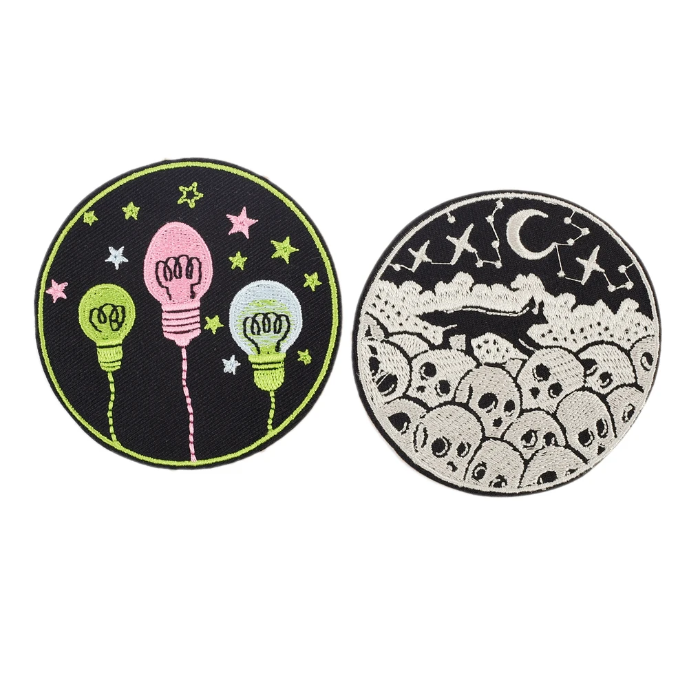 Creative-Light-Bulb-Embroidery-Applique-Punk-Style-Badge-Night-Star ...