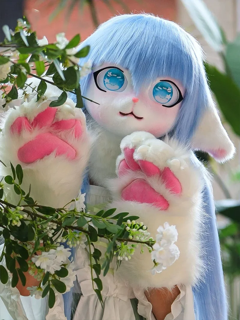 Kawaii-Anime-Fursuit-Furry-Head-Mask-Long-hair-Kig-Cartoon-Animal ...