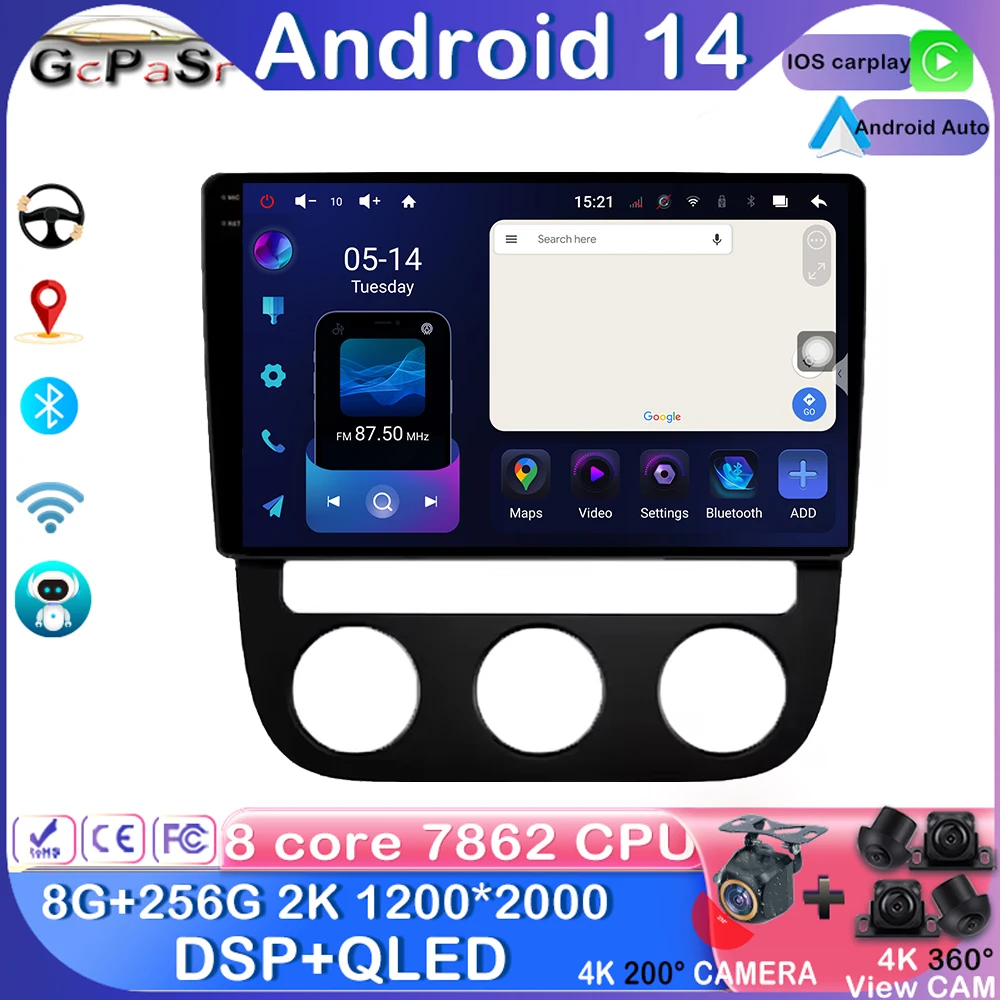 Car-Radio-Android-For-VOLKSWAGEN-VW-GOLF-MK5-JETTA-GLI-RABBIT-2003-2010 ...
