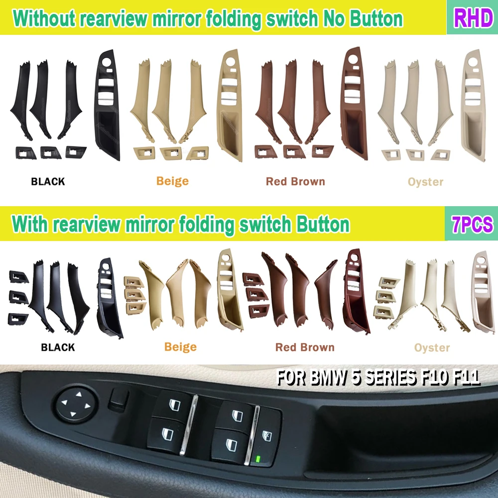 7PCS Right Hand Drive RHD For BMW 5 series F10 F11 520 525 Black Car ...