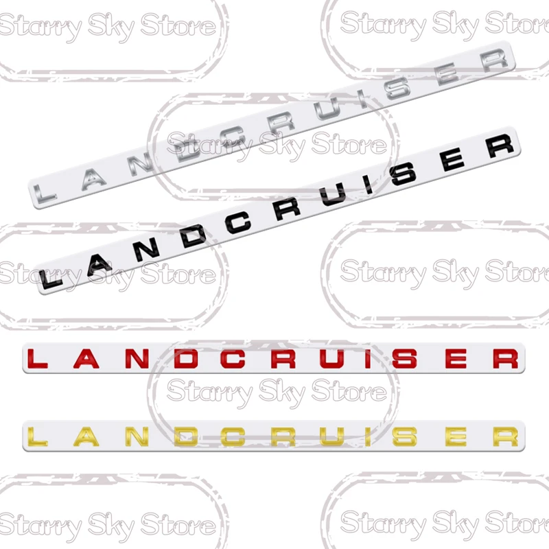 For-Land-Cruiser-Lettering-Emblem-Prado-200-Glossy-Black-Car-Metal ...