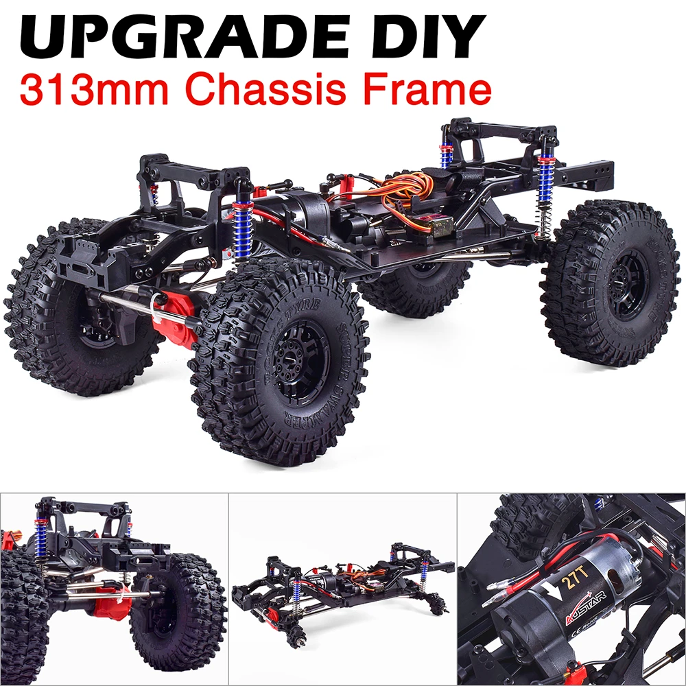 AUSTARHOBBY RC Car 313mm 2 Speed Transmission Chassis Frame for 1/10 RC ...