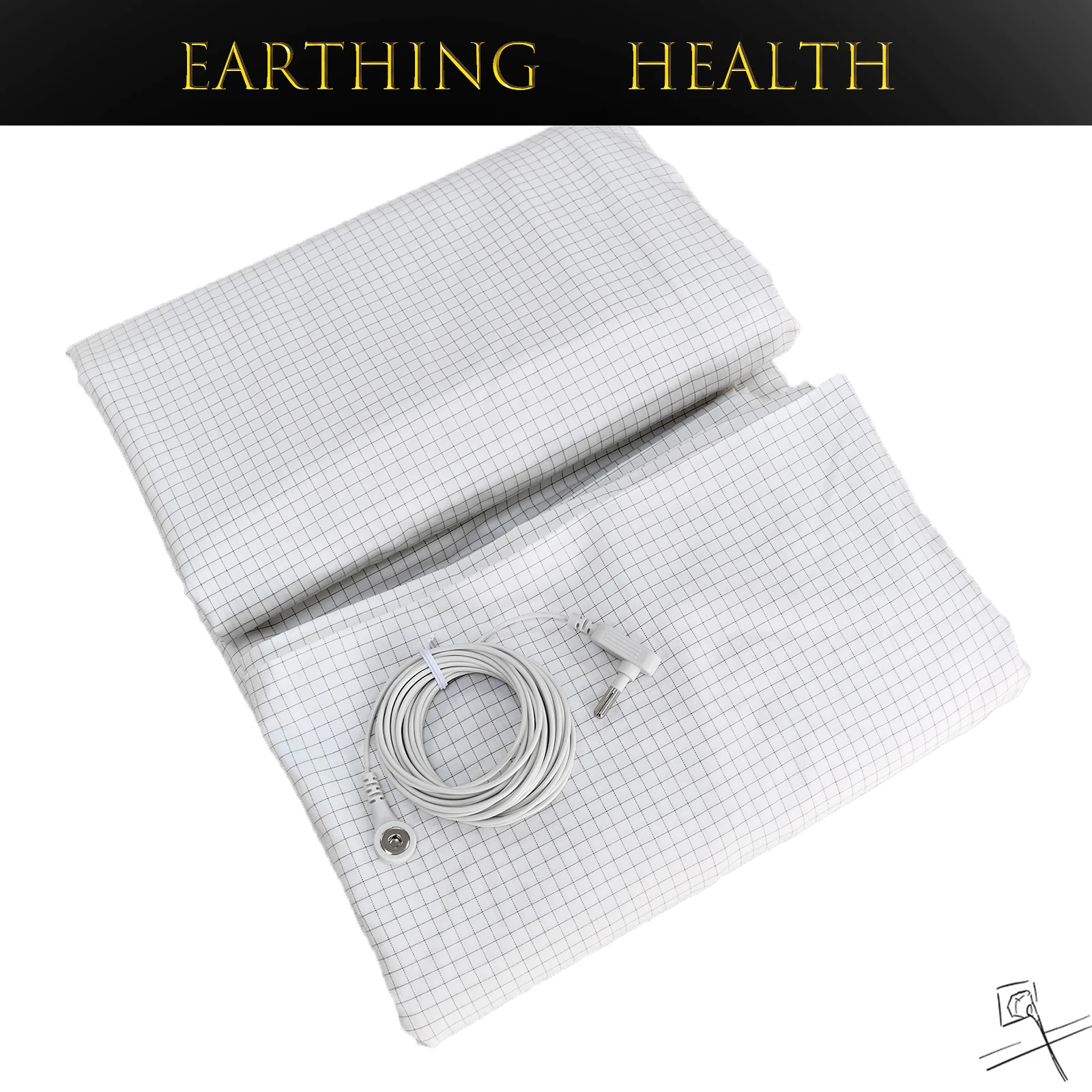 10-Silver-Fiber-Earthing-Bed-Sheet-Antistatic-Health-Protection-Queen ...