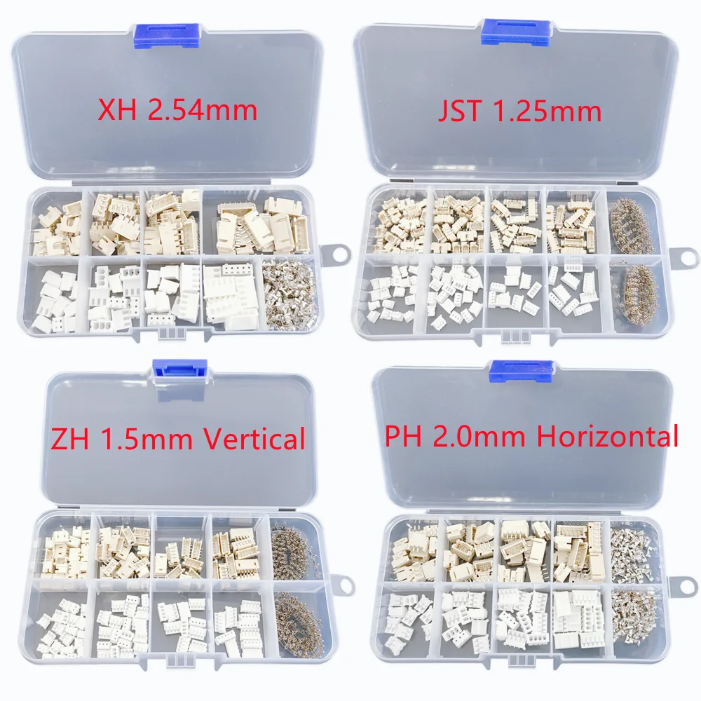 1Box JST1.25 SH1.0 ZH1.5 PH2.0 XH2.54 2/3/4/5P Male Plug Female Socket ...