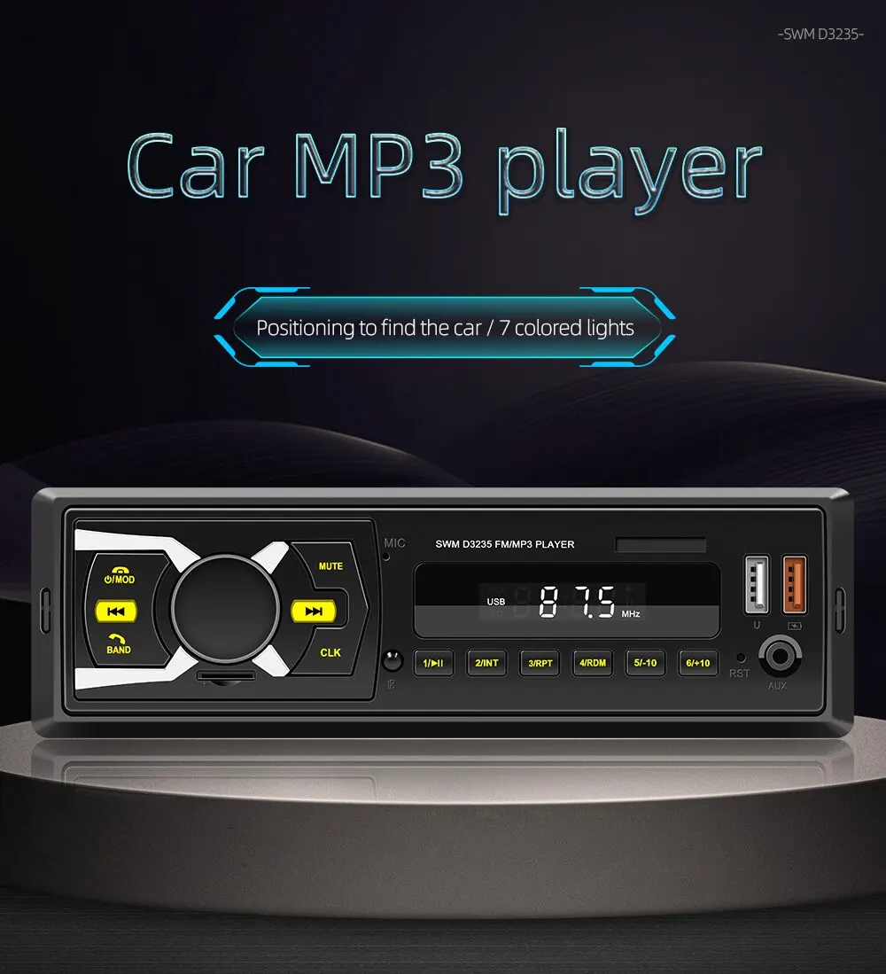 D3235-Car-Radio-Stereo-Player-Digital-Bluetooth-Car-MP3-Player-FM-Radio ...