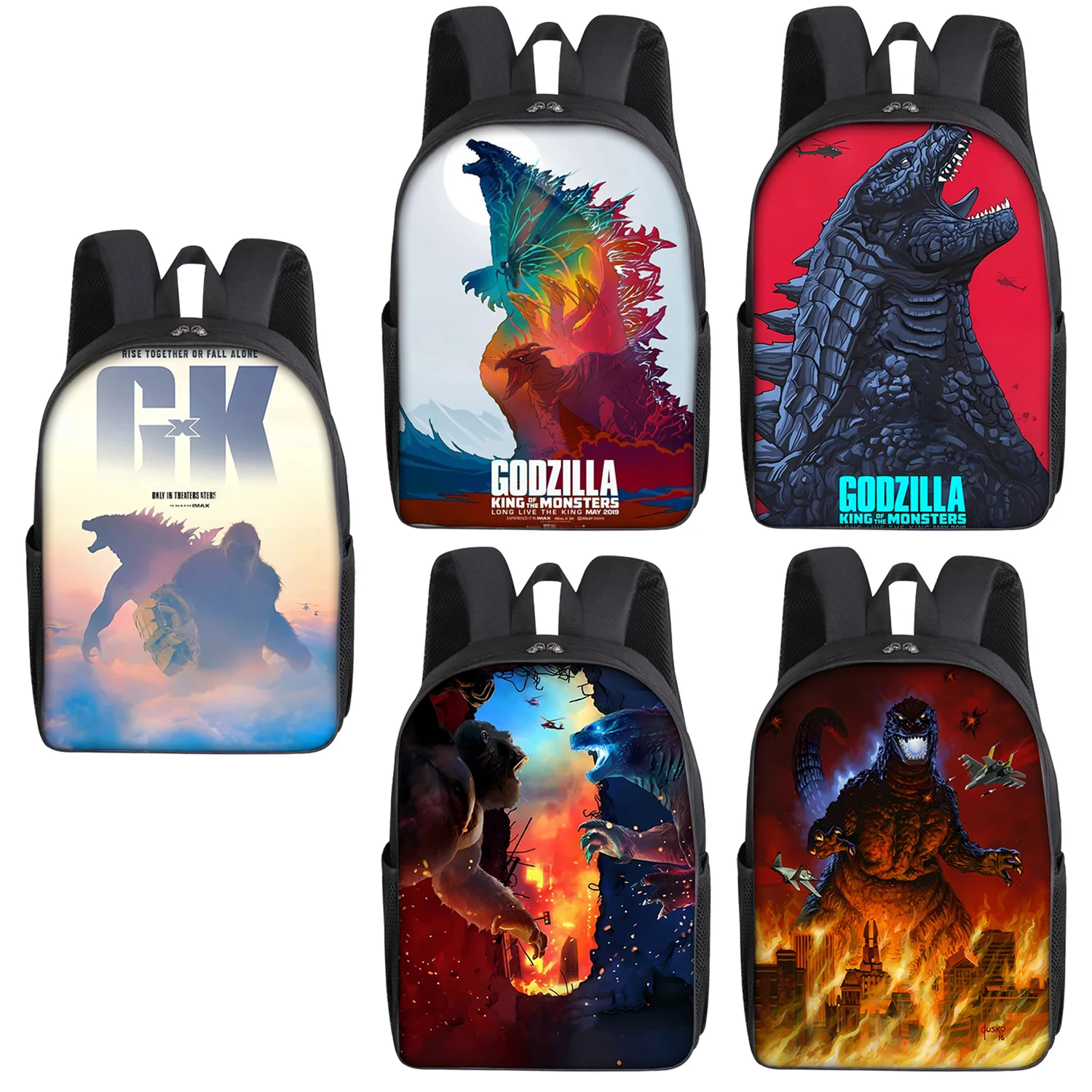 Godzilla-mochila-escolar-de-gran-capacidad-para-ni-os-bolsa-de ...