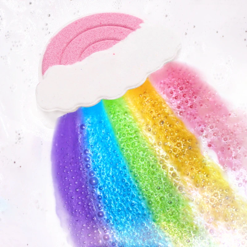 Bath Bomb Rainbow Cloud Bath Ball Essential Oil Bubble Bath Explosion ...
