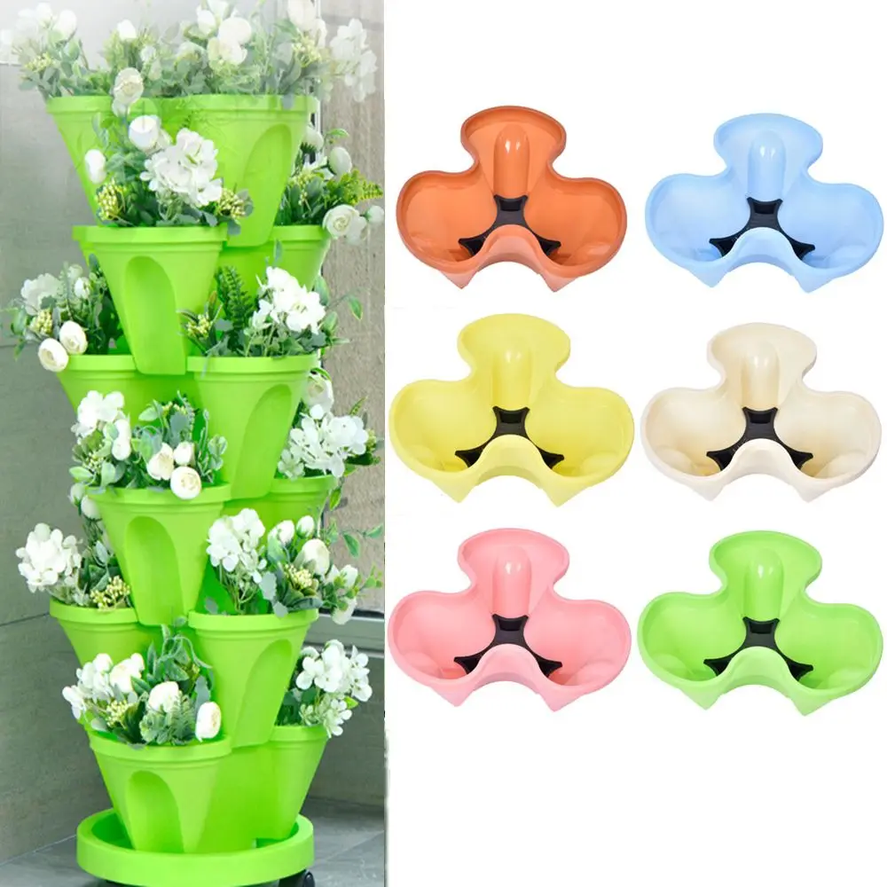 Stackable-Vertical-Planter-Set-Stackable-Gardening-Pots-Strawberry-and ...