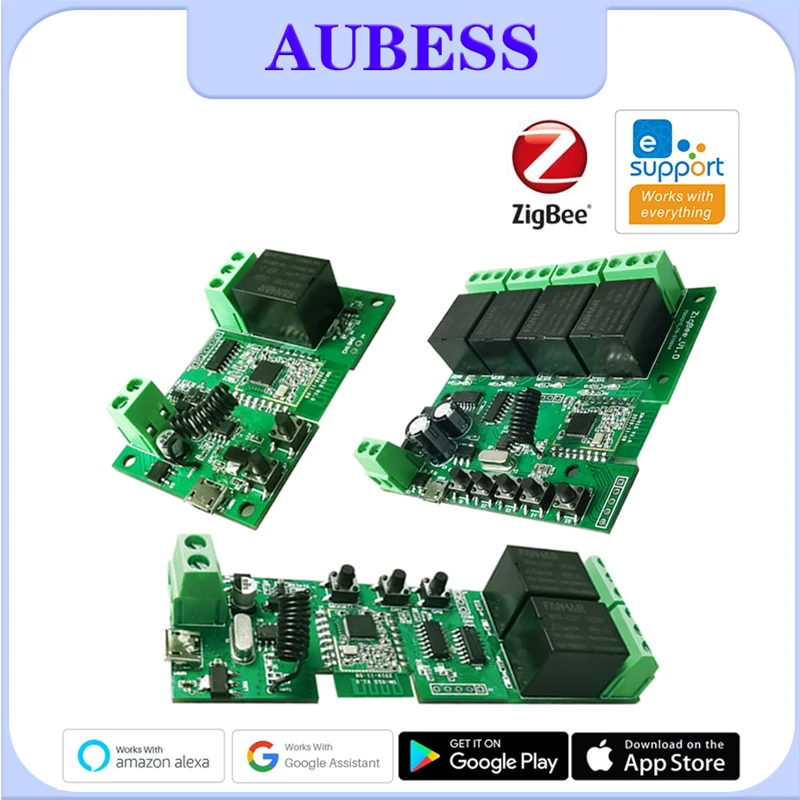1/2/4CH Zigbee Switch Module Wireless 4 Relay Card EWelink APP Remote ...