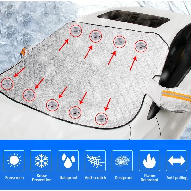 Magnetic-Car-Sunshade-Auto-Window-Snow-Cover-Glass-Sun-Protection-Heat ...