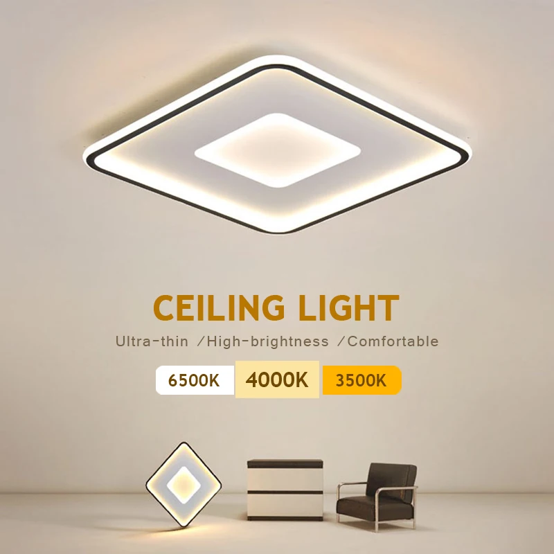 Luz de teto led painel lustre cozinha moderna lâmpadas teto quarto ...