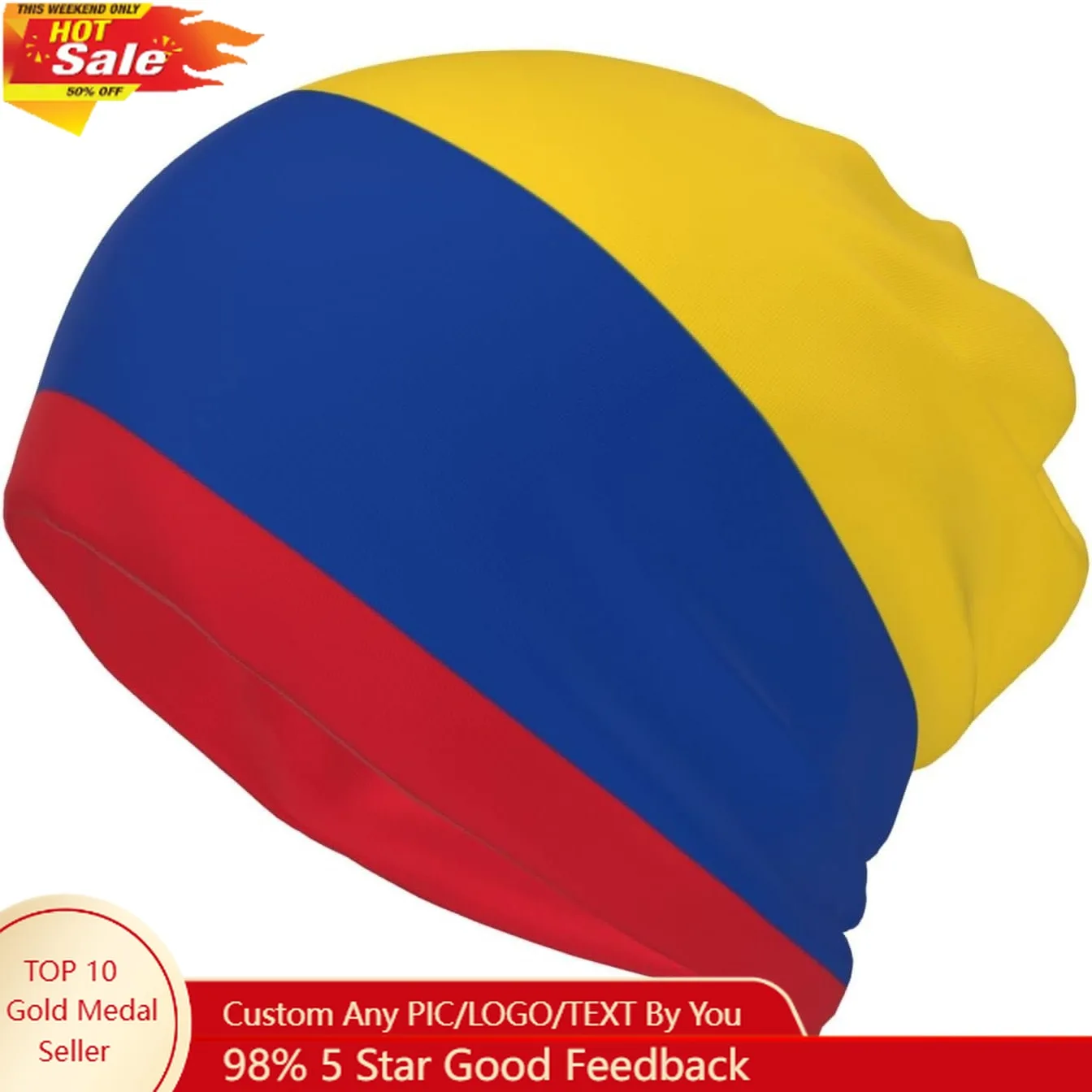 Colombia Flag Multifunction Beanie Hats for Men Women Colombian Soft ...