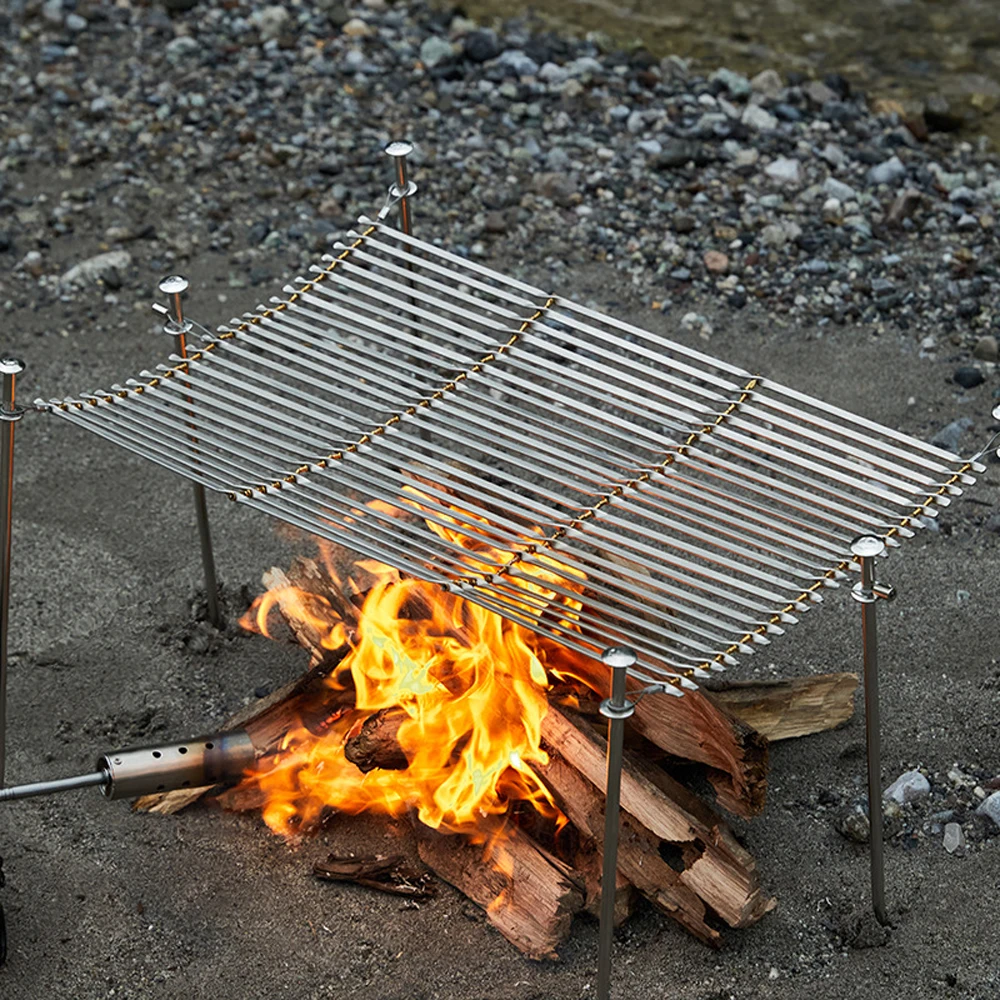 Stainless-Steel-Picnic-Grill-Barbecue-Grill-Tool-Outdoor-Camping-BBQ ...