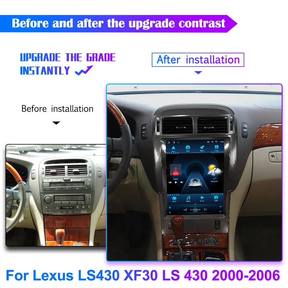 Android 11 car radio For Lexus LS430 XF30 LS 430 2000 -2006 multimedia ...